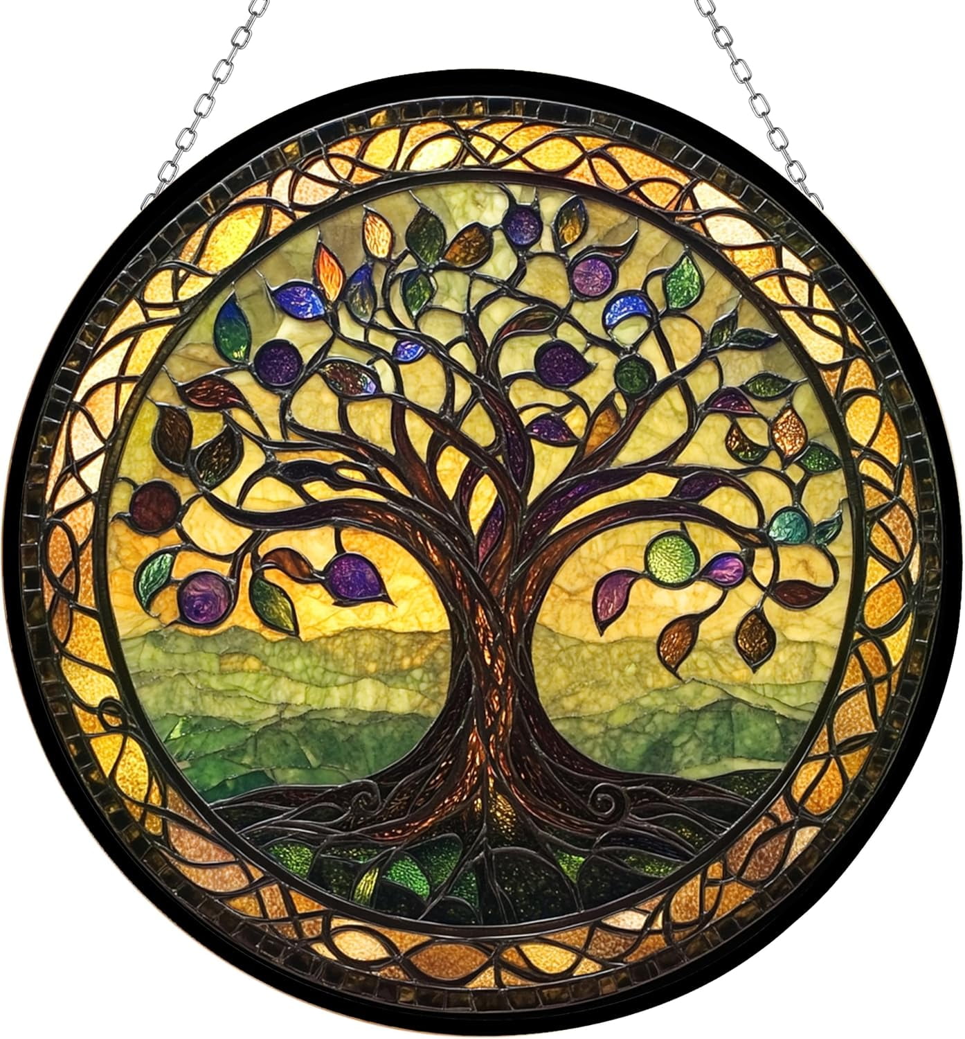 Tree of Life Stained Glass Sun Catcher by Clare Donovan, Wall Hanging ...