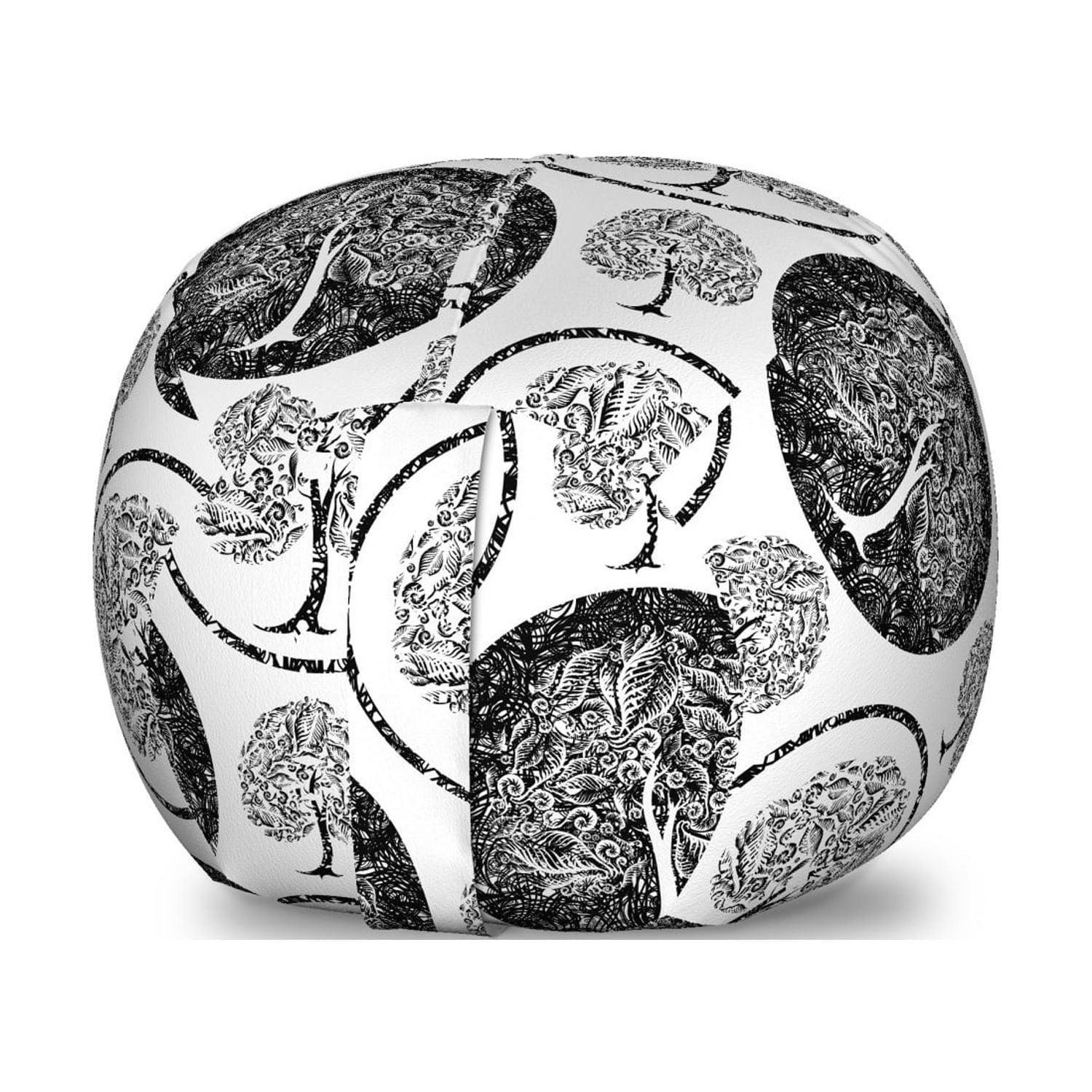 Tree of Life Storage Toy Bag Chair, Stamp Style Tree Branches Pattern ...