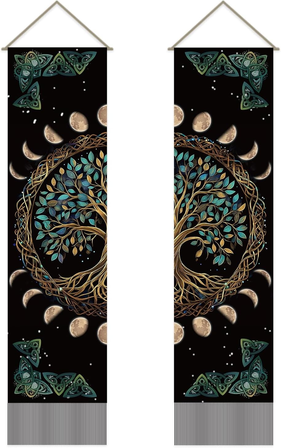 Tree of Life Tapestry Moon Phase Wall Art Tapestry Moon Stars Wall ...