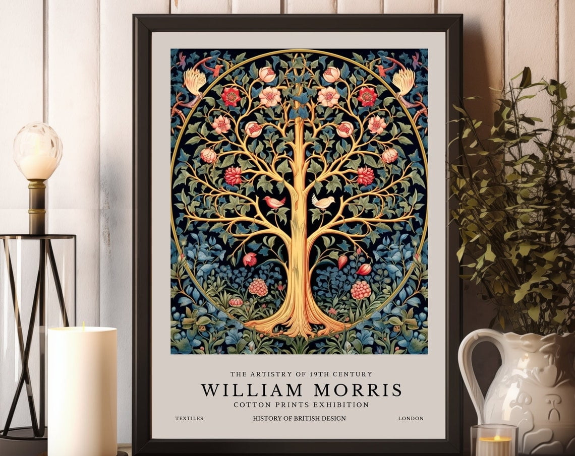 Tree Of Life William Morris Print, William Morris Exhibition Poster ...