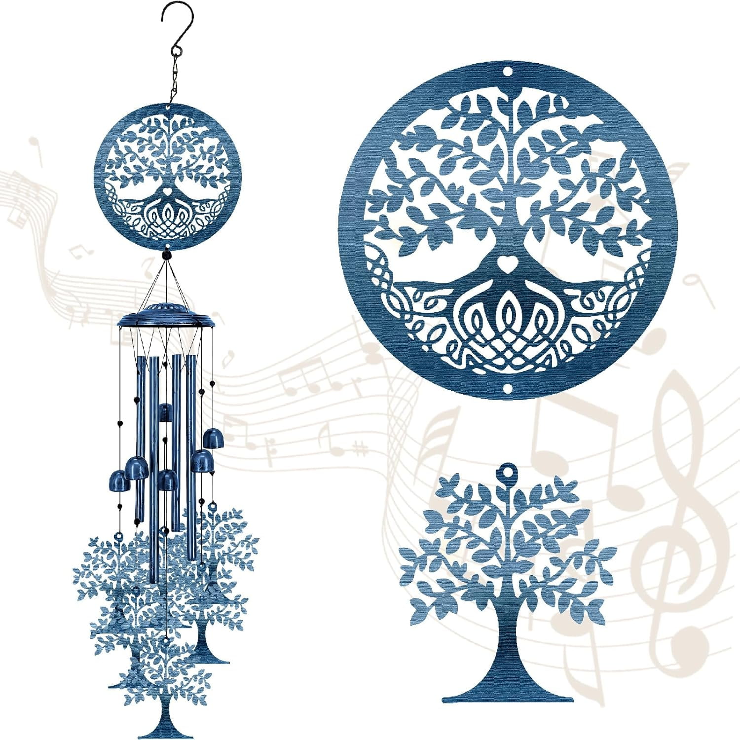 Tree of Life Wind Chimes for Outside Wind Bell Memorial Wind Chimes ...