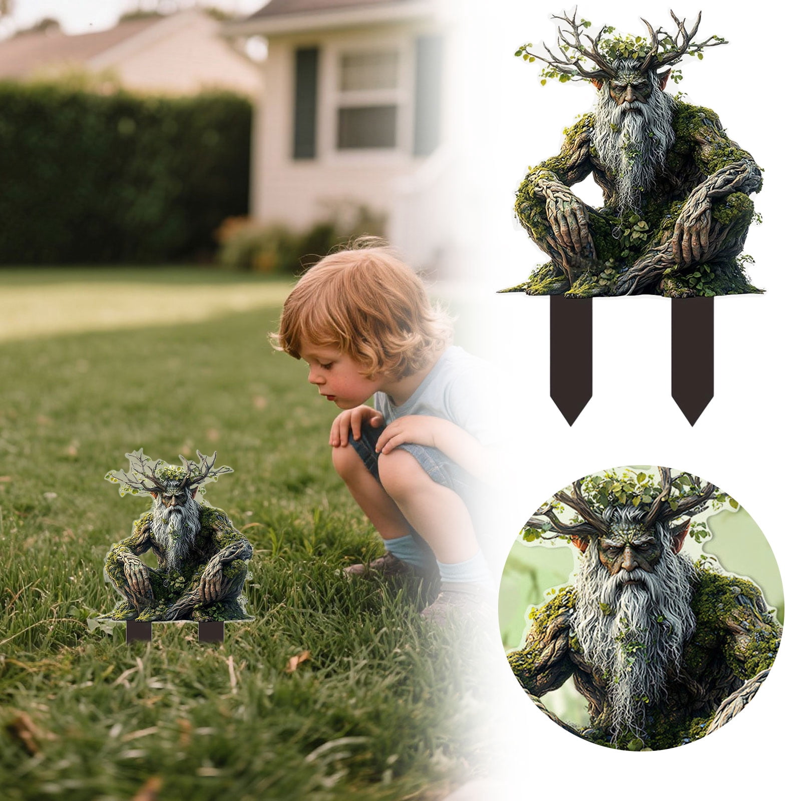 Tree Man Fairy Earth Statue ,Garden Fairy Stakes Tree Man Garden Stakes ...