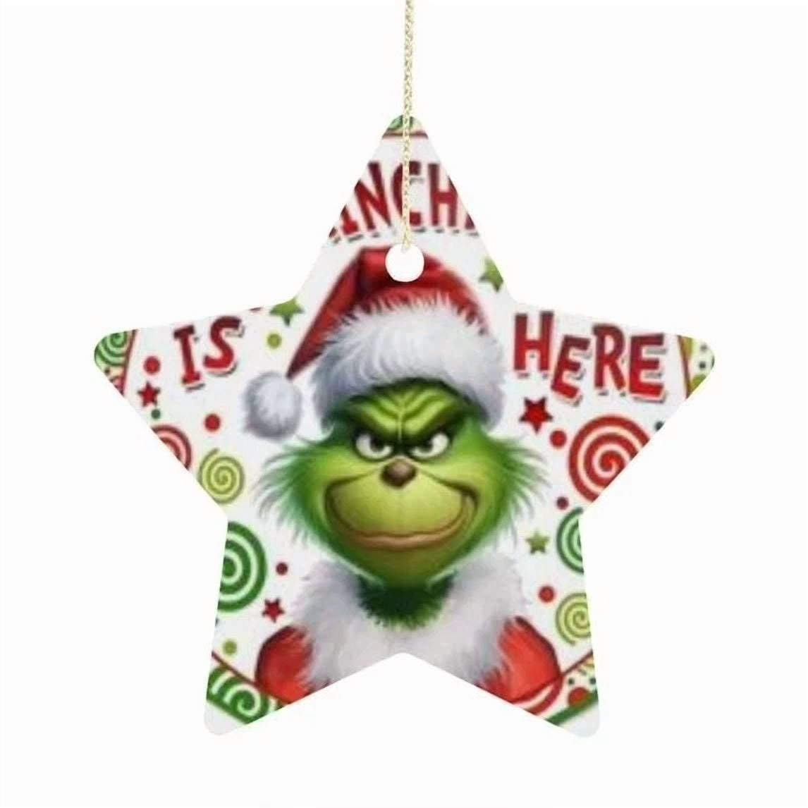 Tree Merry kriStmAs The Green boy For Fami 2D Ceramic Ornament 1PC ...