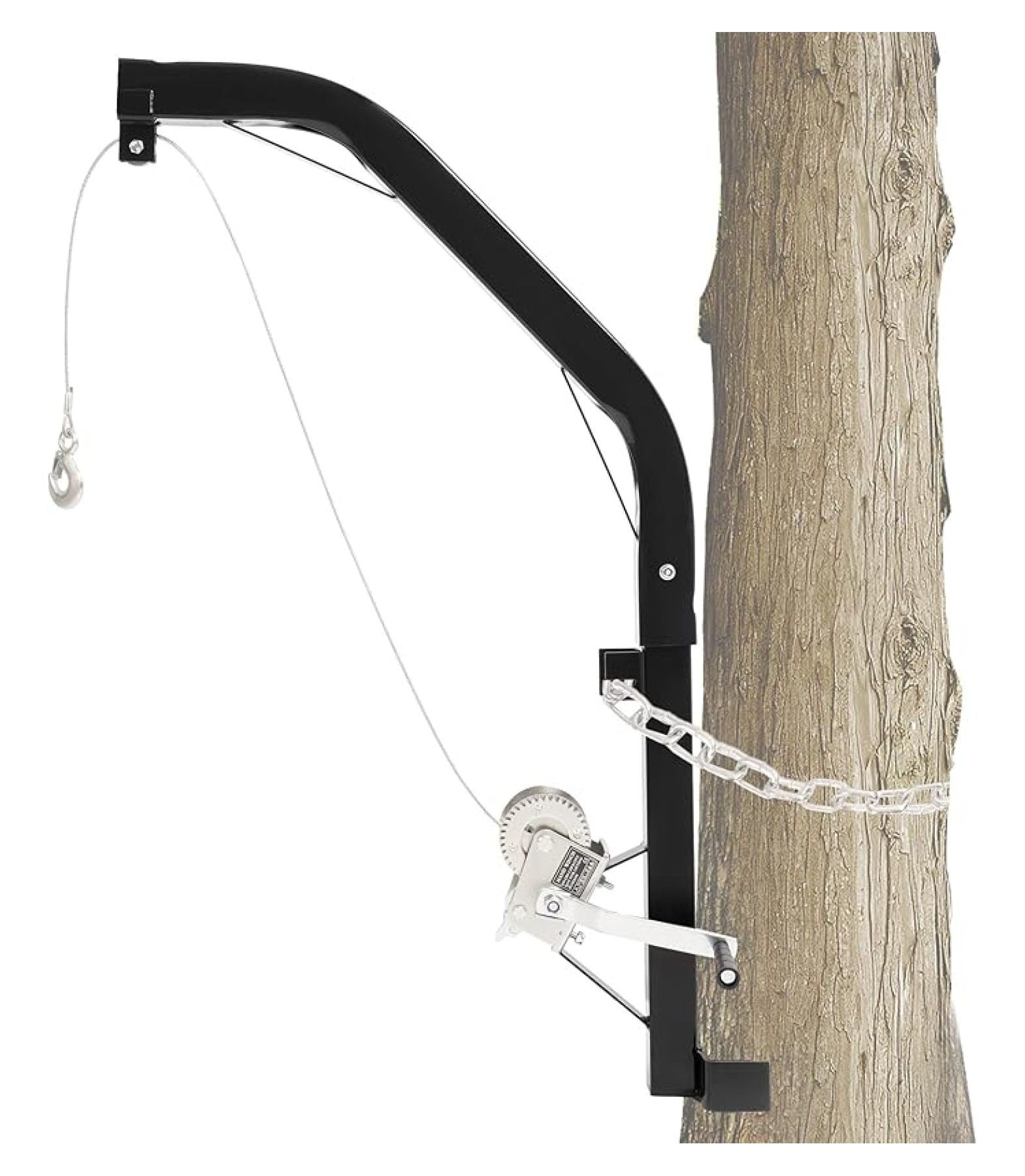 Tree Mount Hoist – Heavy Duty 500LB Hunting Game Hoist with Hand Winch ...