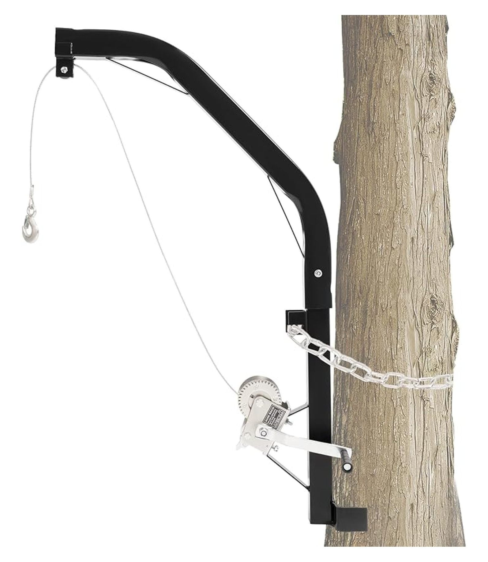Tree Mount Hoist – Heavy Duty 500LB Hunting Game Hoist with Hand Winch ...
