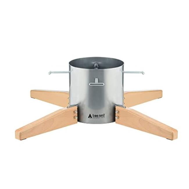 Tree Nest 219664 Timber Real Christmas Tree Stand, Silver - Large ...