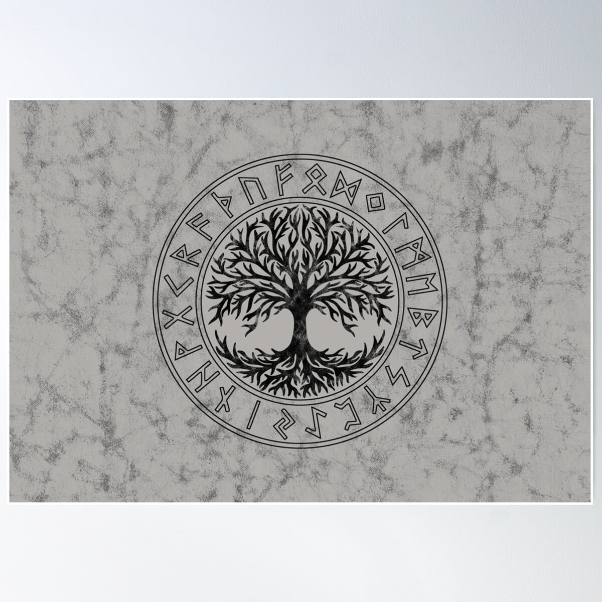 Tree Of Life, Celtic, Runes, Yggdrasil, Nordic Poster Wall Art, Modern ...