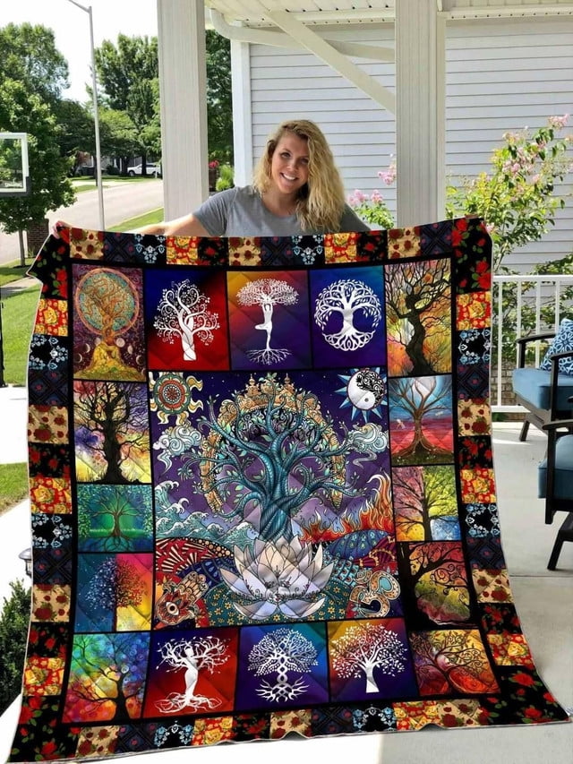 Tree Of Life Lotus Legend Soft Fleece Blanket - Walmart.com