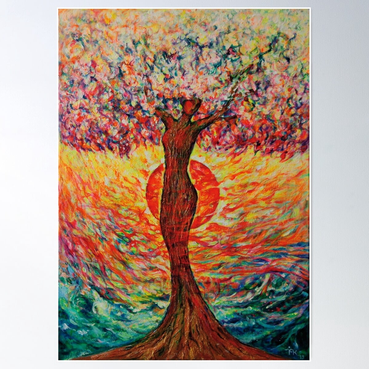 Tree Of Life Power Of The Elements Tree Of Life Painting Poster Wall ...