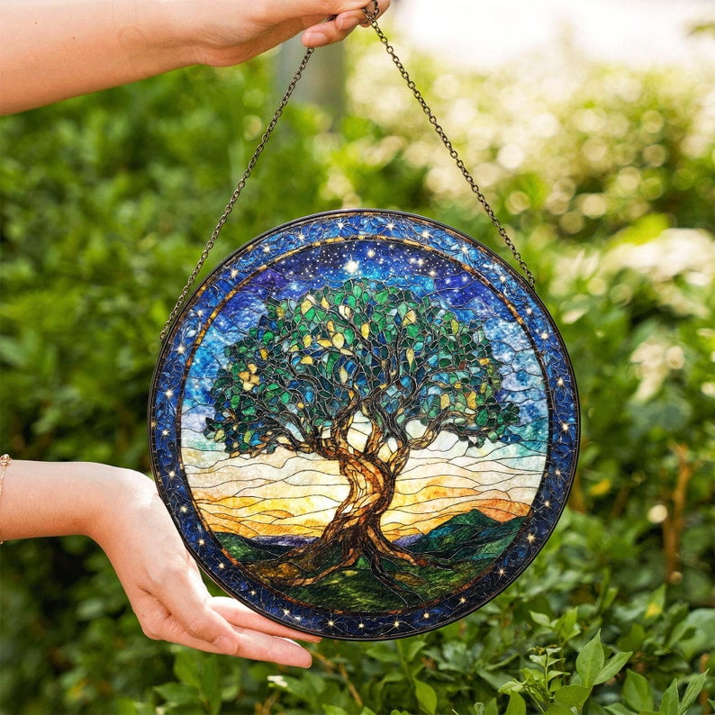 Tree Of Life Stained Glass Suncatcher, Tree Of Life Suncatcher, Gift ...