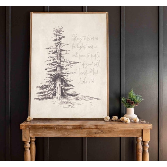 Tree Poster | Bible Verse Poster | Glory To God | Luke 2:14 | Christian ...