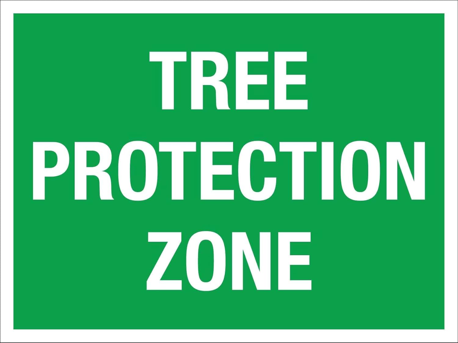 Tree Protection Zone Sign Warning Signage 12 X 16 Inch Metal Tin Sign ...