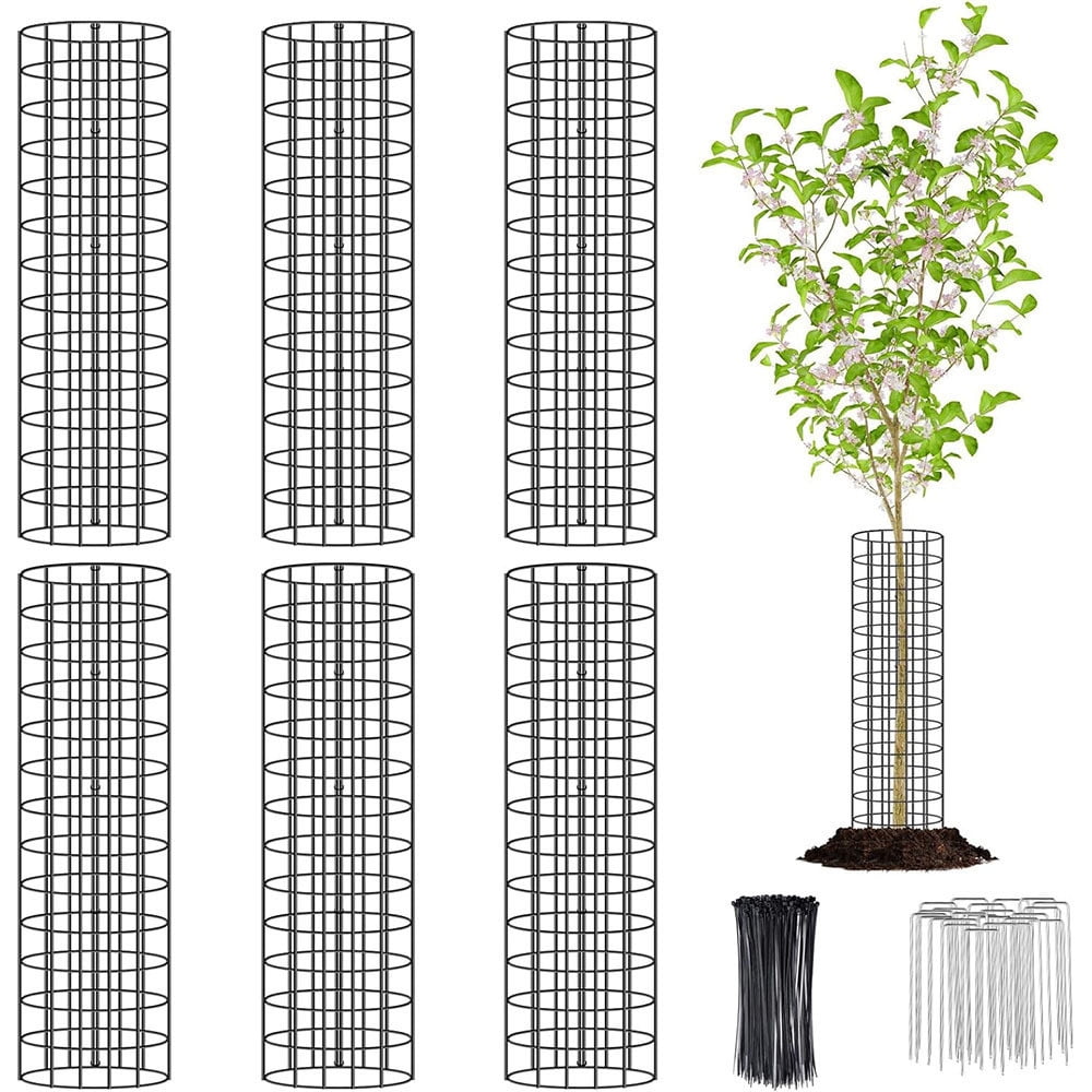 Tree Protector, Metal Mesh Tree Guard with Zipper & Stakes for Deer ...