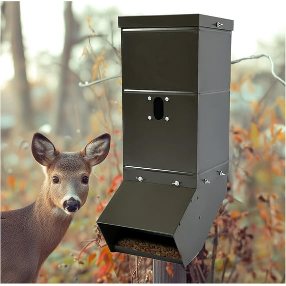 Tree Protein Deer Feeder with Waterproof Cover and Mounting Straps ...