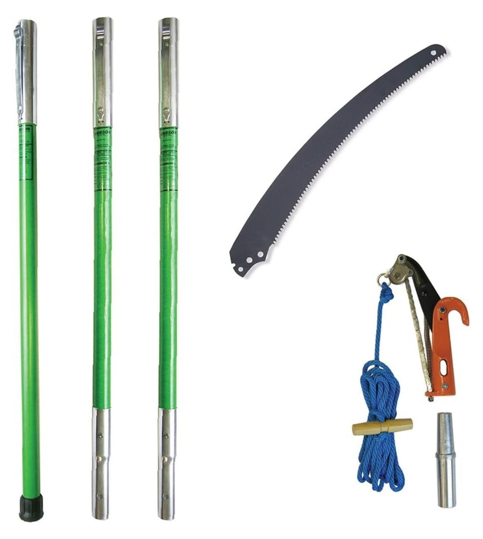 Tree Pruner Set with Poles - LS-Series 1-Inch Capacity Anvil Cut - 3 x ...
