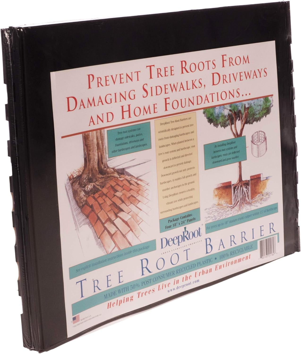 Tree Root Barrier Kit, Versatile Tree Circle Weed Barrier with 90 ...