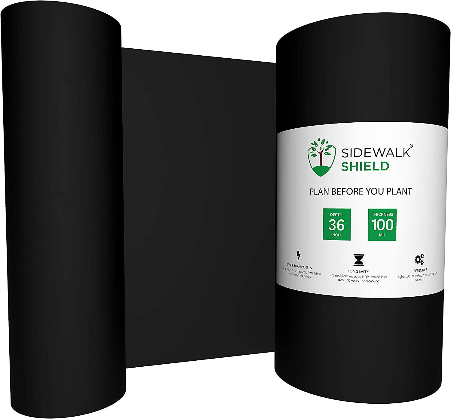 Tree Root Control Barrier (Heavy Duty - 36 inch Depth, 15 feet ...