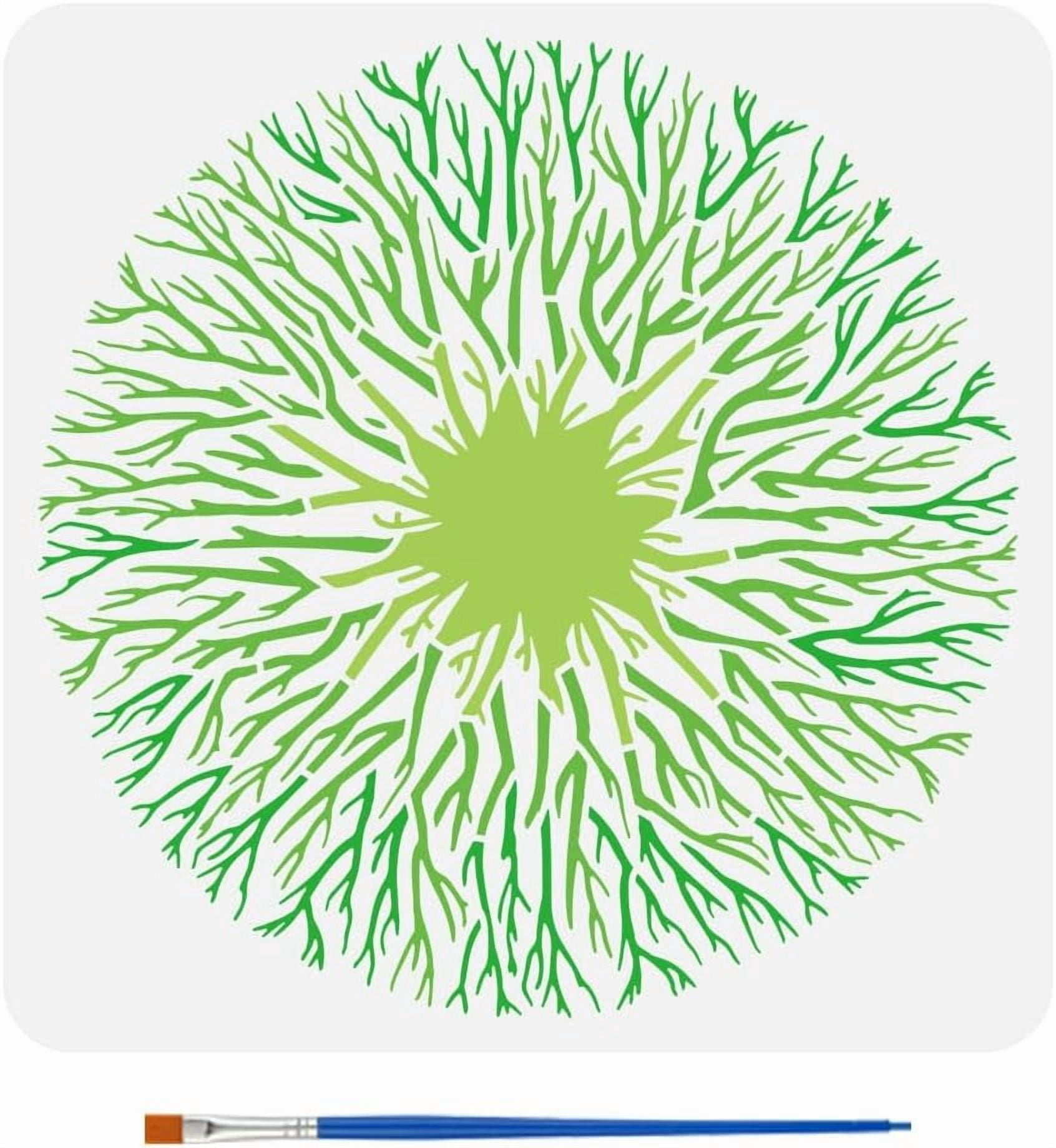 Tree Root Stencil for Painting 11.8x11.8inch Hollowed Tree of Life ...