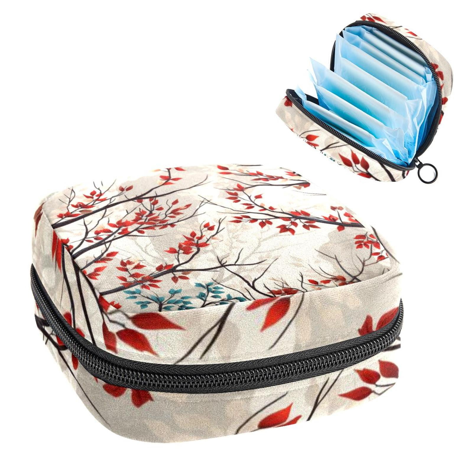 Tree Sanitary Napkin Pouch Bag with Plush Fabric, Sponge, and Oxford ...