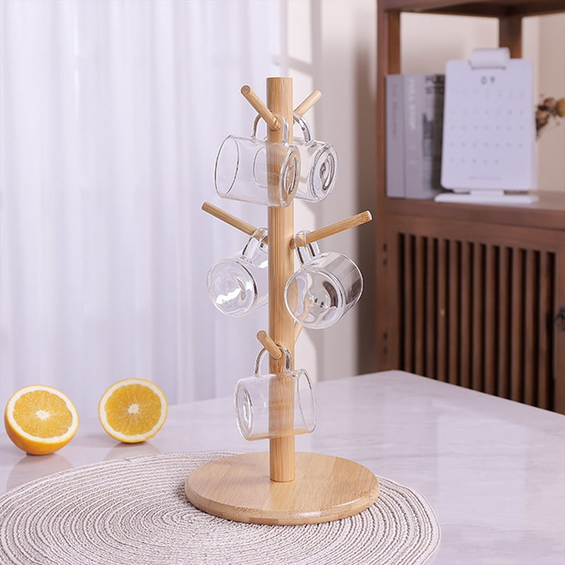 Tree Shape Wood Coffee Tea Cup Rack Storage Holder Stand Home Kitchen ...