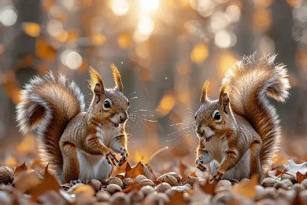 Tree Squirrels Funny Jigsaw Perfect for Brain Puzzle Lovers Vibrant ...