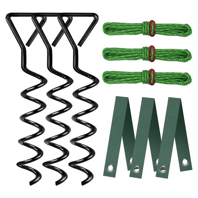 Tree Stake Kit, Heavy Duty Spiral Tree Stakes and Supports for Leaning ...