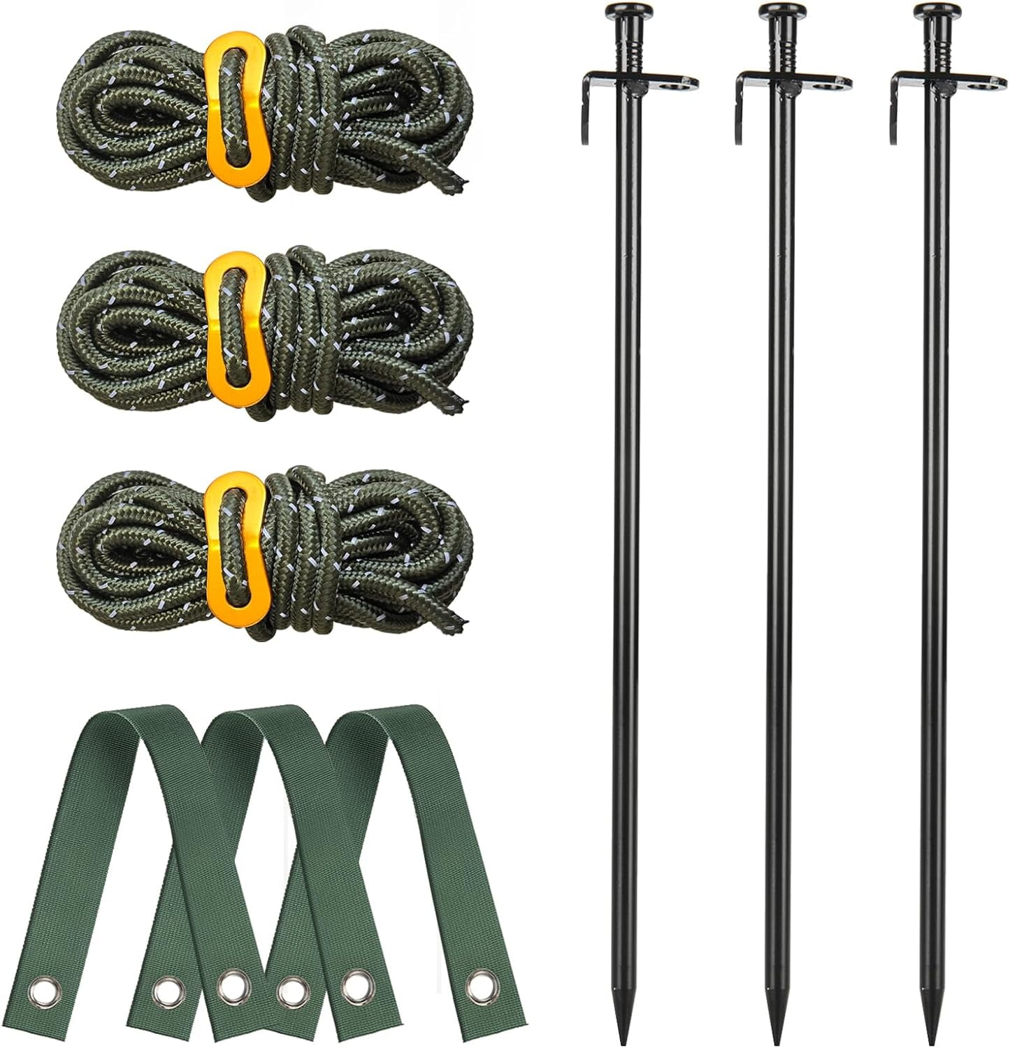 Tree Stakes and Supports, Tree Stake Kit with Tree Straps and Rope in ...