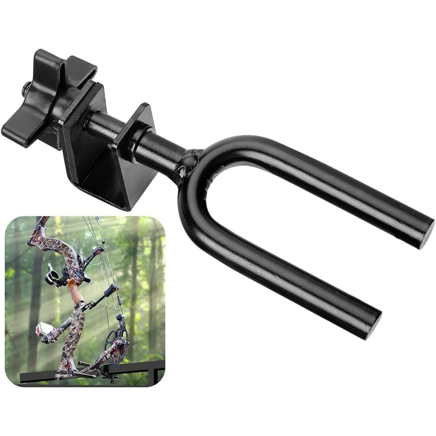 Tree Stand Bow Holder- 12 Teeth Adjustable Hunting Bow Holder- Easy ...