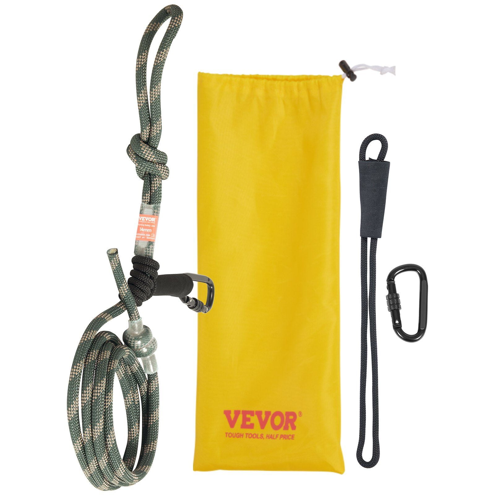 Tree Stand Safety Rope, 0.6'' Hunting Safety Line with Prusik Knot, 9 ...