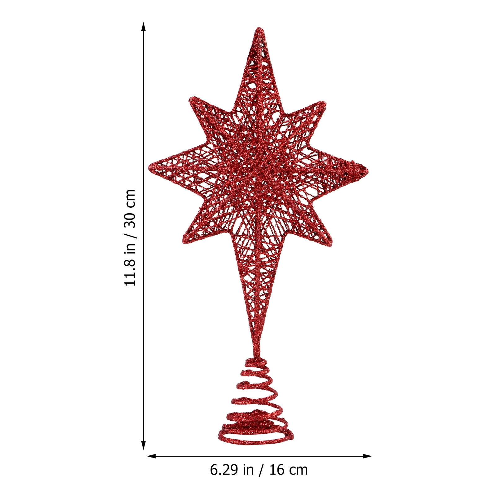WRISTBIQUE Xmas Tree Star Eight Pointed Star Tree Topper Iron 1Pc Blue ...