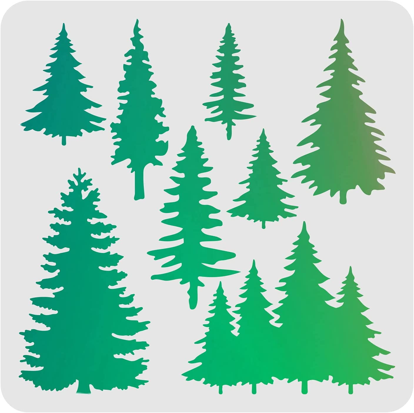 Tree Stencils Wall Decoration Template 11.8x11.8 inch Plastic Tree ...