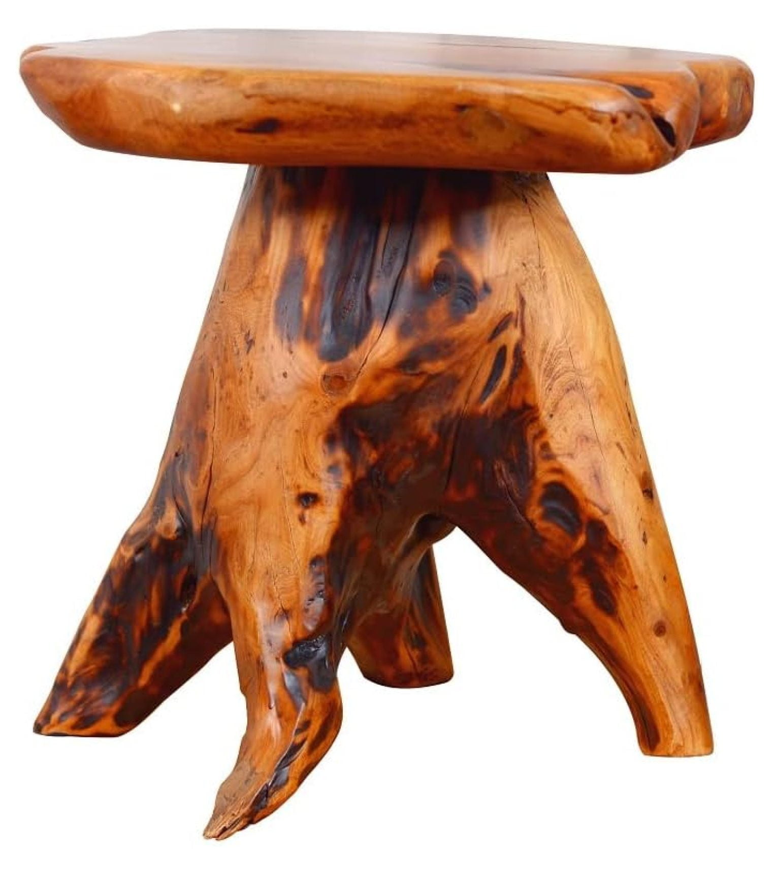 Tree Stump Side Table Natural Edge Cedar Real Wood End Table,Small ...