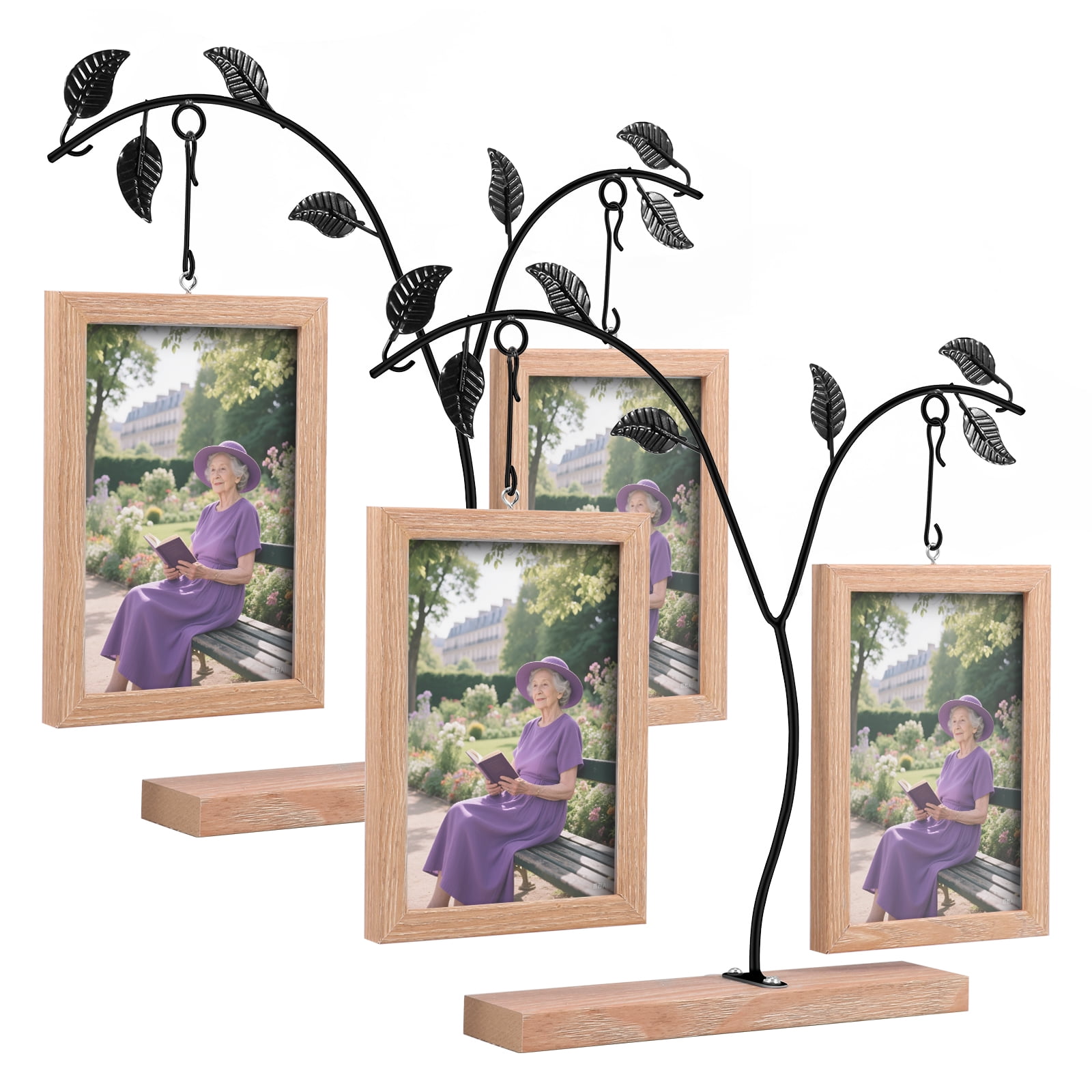 Tree Style Picture Frame With Clear Glass Creative Double Sided Photo ...