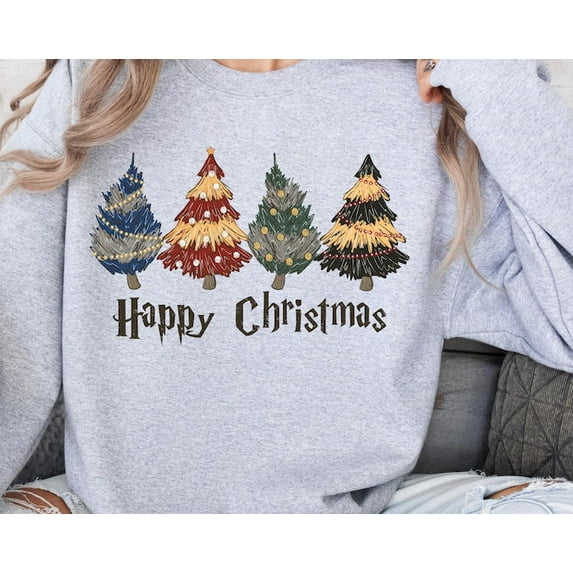 Tree Sweatshirt, Hp Wizard Houses Tree Hoodie, Happy Wizard Trees ...