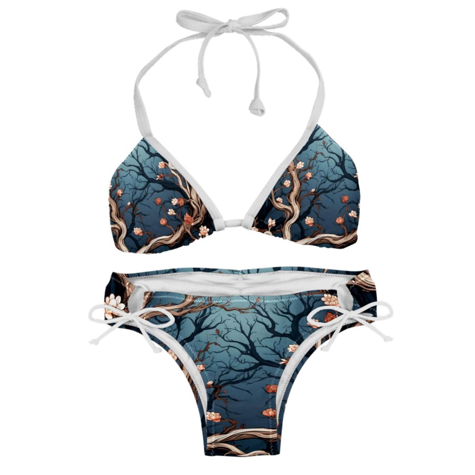 Tree Swim Suit Bikini Set with Detachable Sponge & Adjustable Strap ...