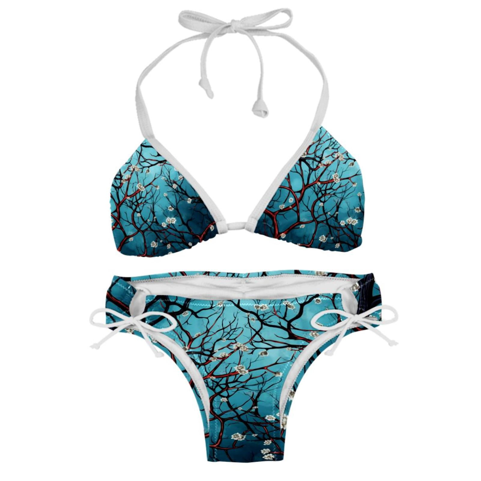 Tree Swimsuit Women Bikini Set with Detachable Sponge and Adjustable ...