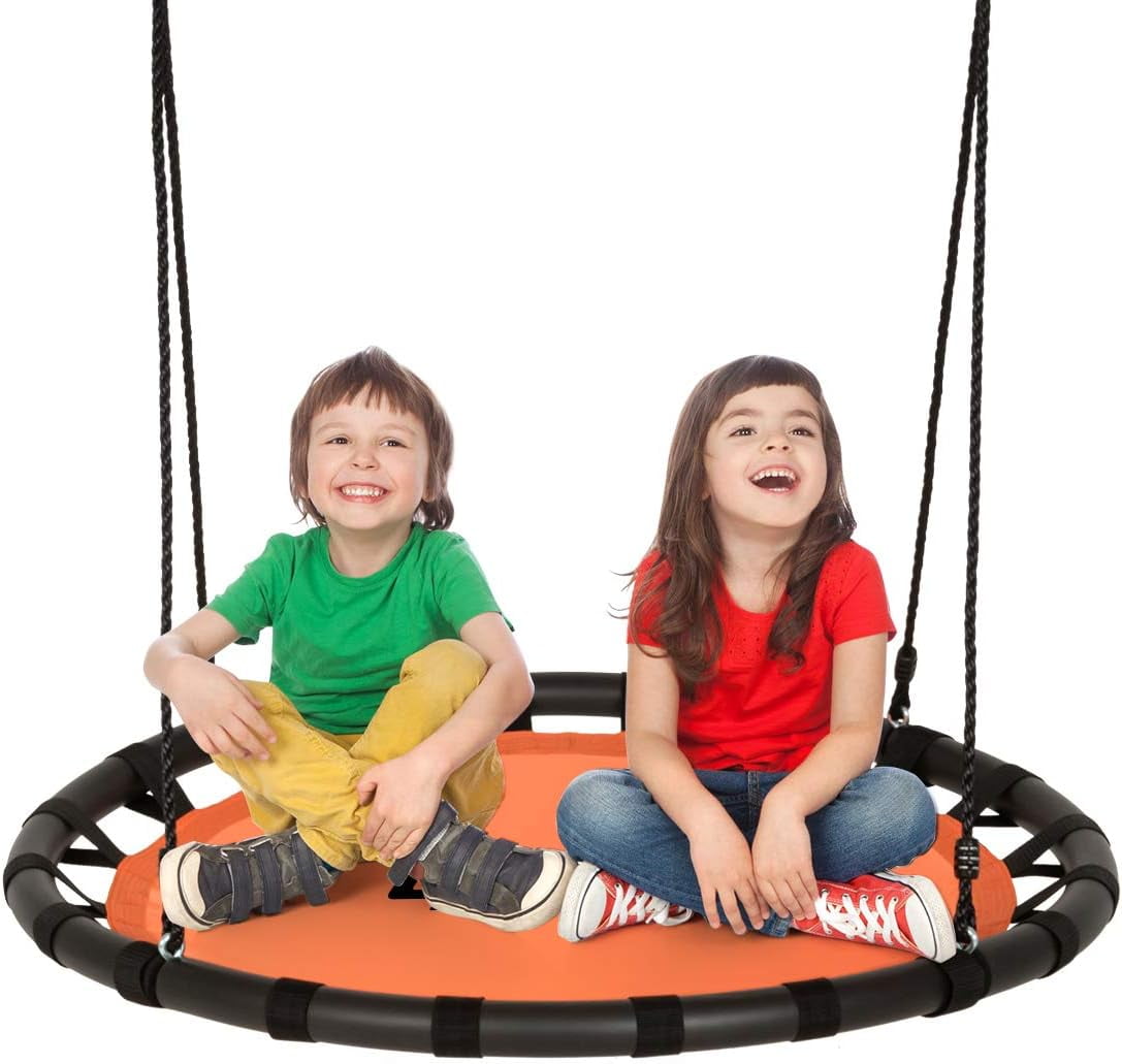 Tree Swing, 40" Flying Saucer Round Tree Swing for Kids Adults with ...