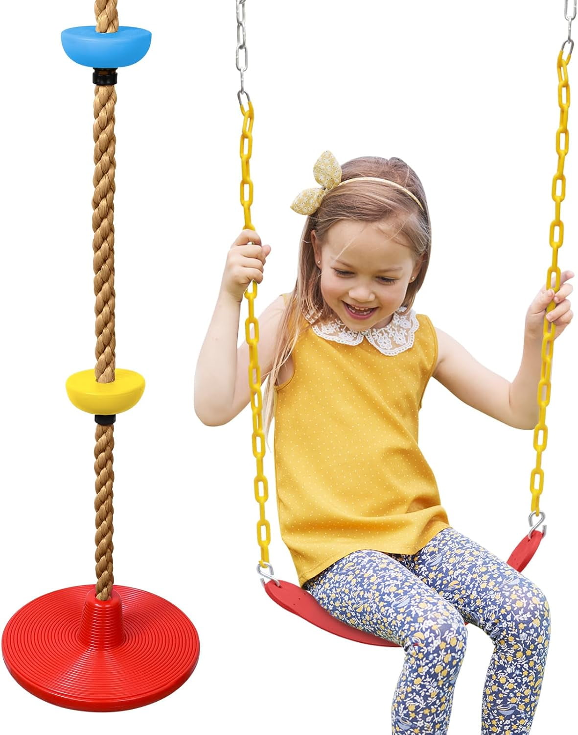 Tree Swing Climbing Rope, Heavy Duty Swing Seat Replacement for Kids ...