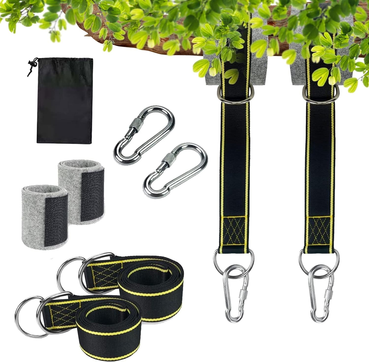 Tree Swing Hanging Straps Kit, 6.5ft Heavy Duty Holds 2204 LBS Extra ...