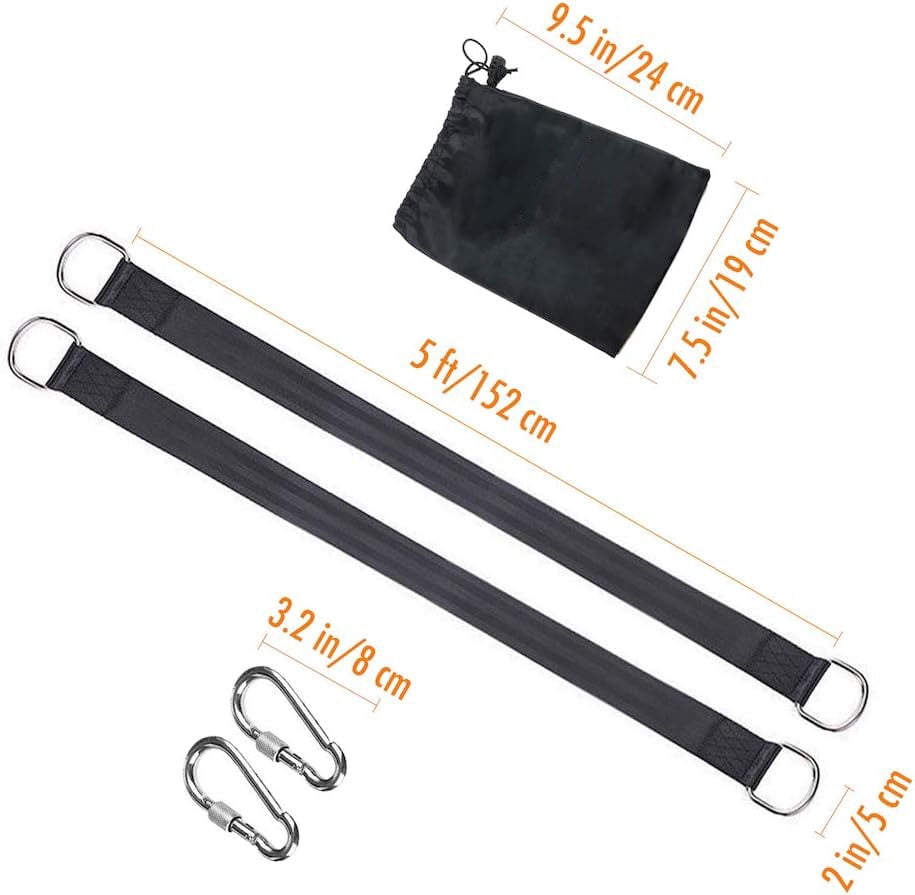 Tree Swing Hanging Straps Kit, Heavy Duty Holds 2200LBS 5FT Extra Long ...