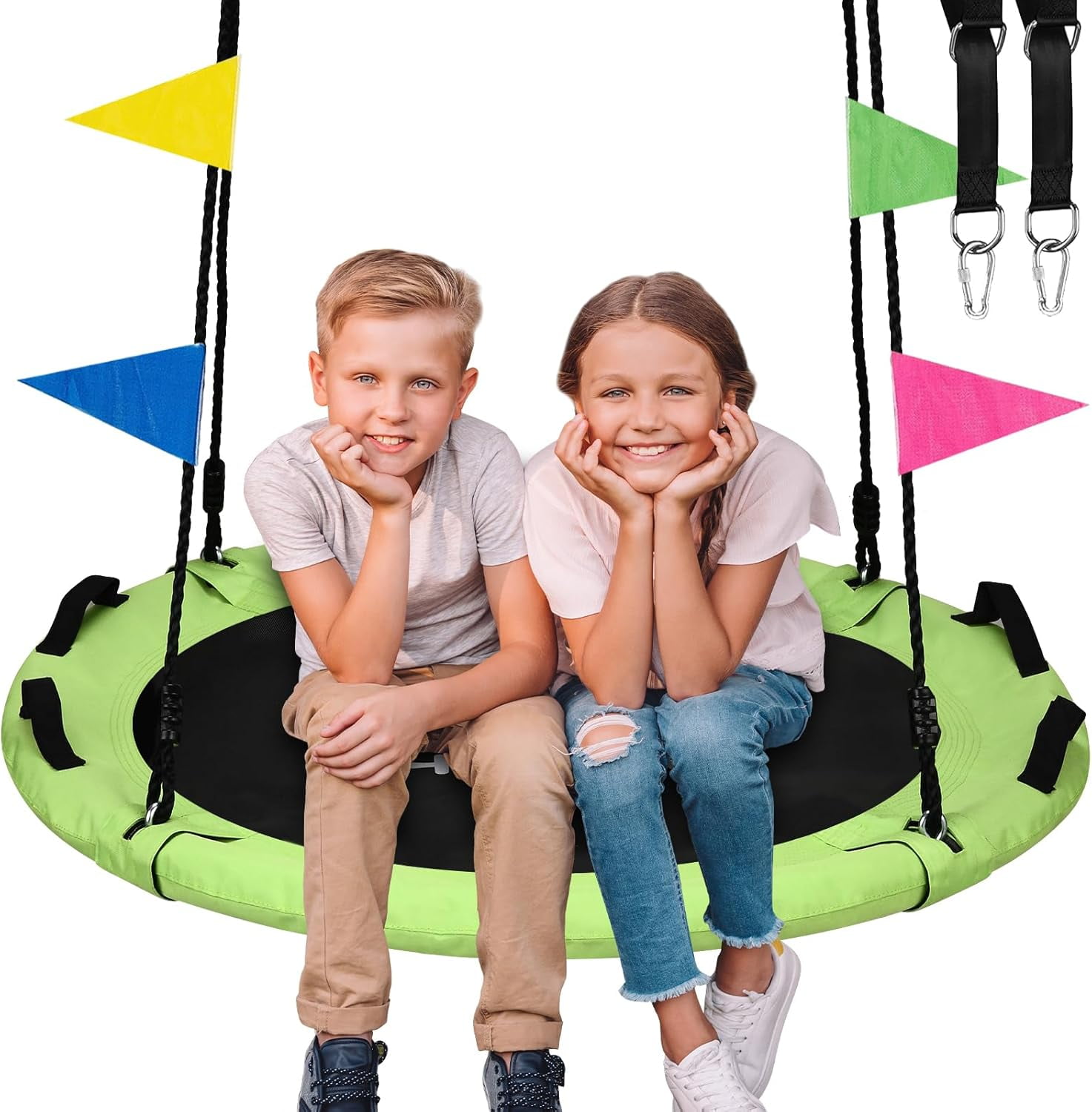 Tree Swing, Saucer Swing 40 Inch for Kids, 900lbs Weight Capacity, with ...