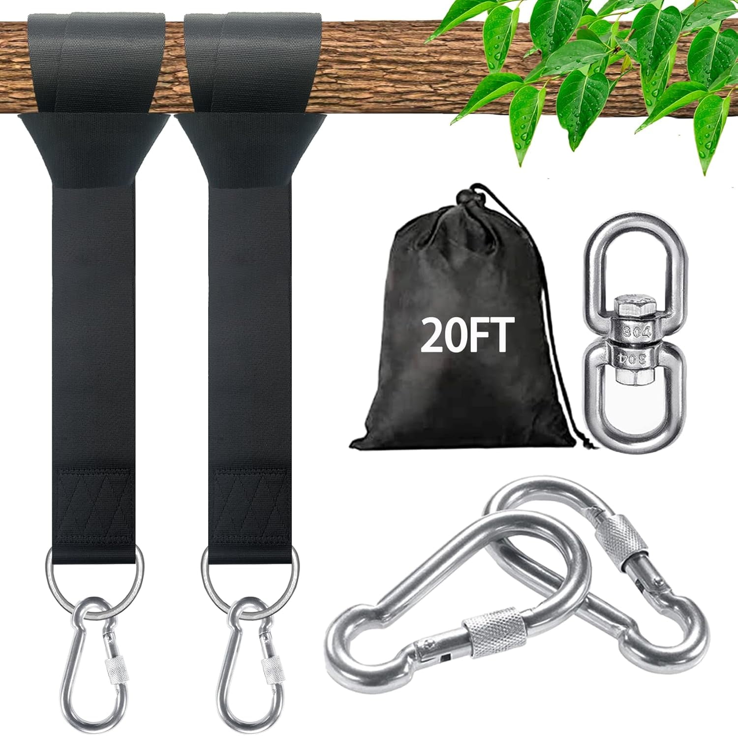 Tree Swing Straps Hanging Kit - 3FT/8FT/15FT/20FT/30FT, Strong ...