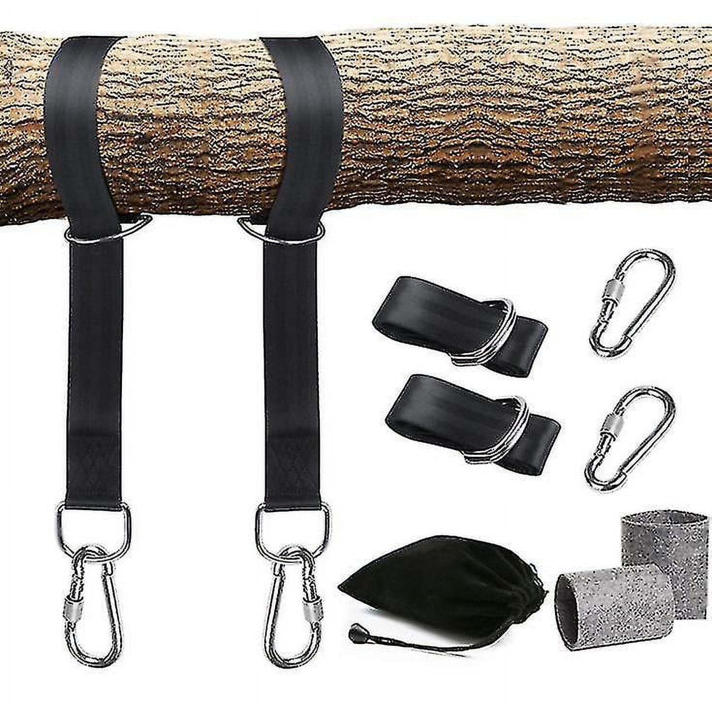 Tree Swing Straps Hanging Kit With Two Zinc Alloy Carabiners - Walmart.com