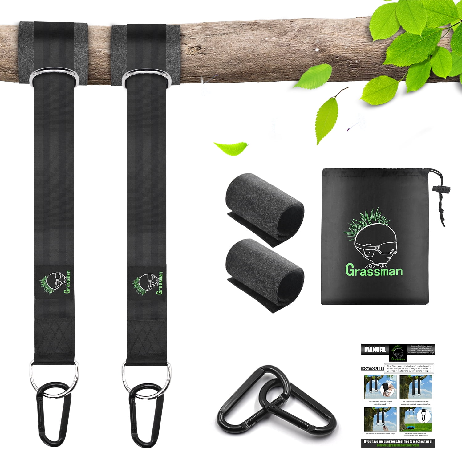 Tree Swing Straps, Portable Tree Swing Straps Hanging Kit Holds up ...
