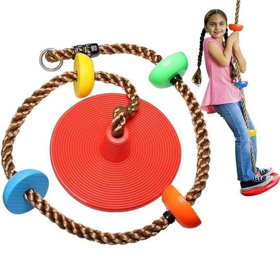 Tree Swings for Kids, 3-in-1 Climbing Rope with Platforms and Disc Seat ...
