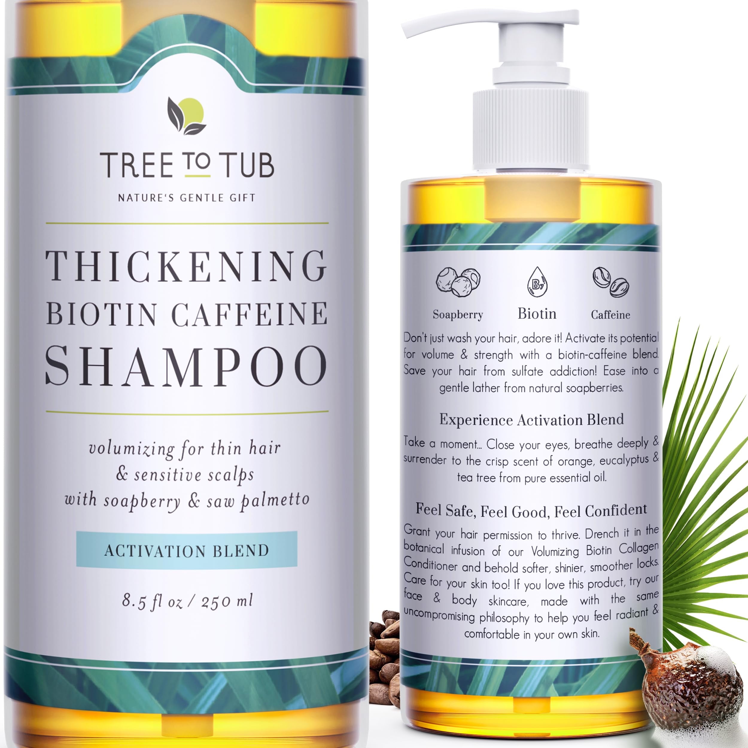 Tree To Tub Biotin Fine Hair Thickening Shampoo for Thicker, Fuller ...