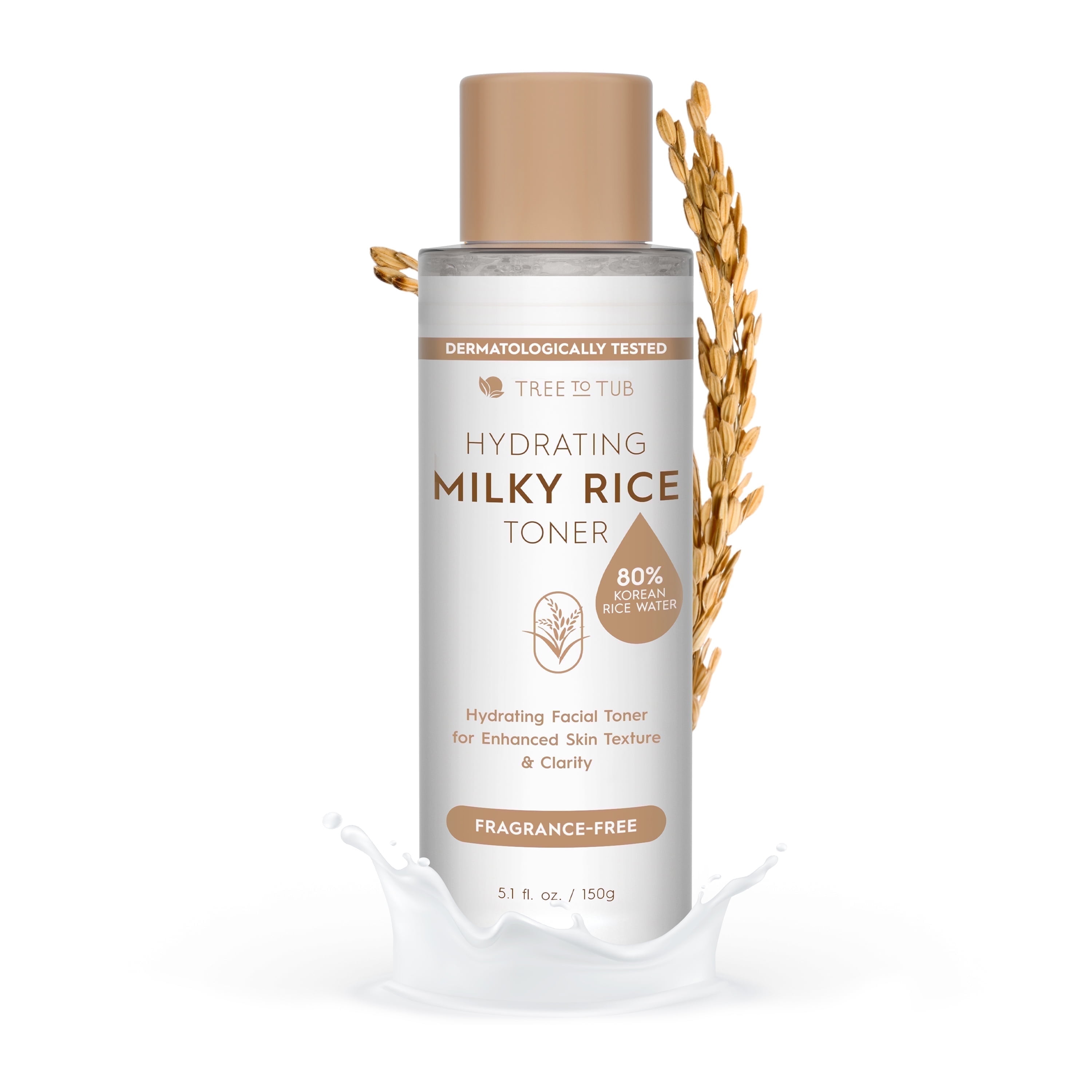 Tree To Tub Hydrating Milky Rice Toner for Dry & Dehydrated Skin – 80% ...