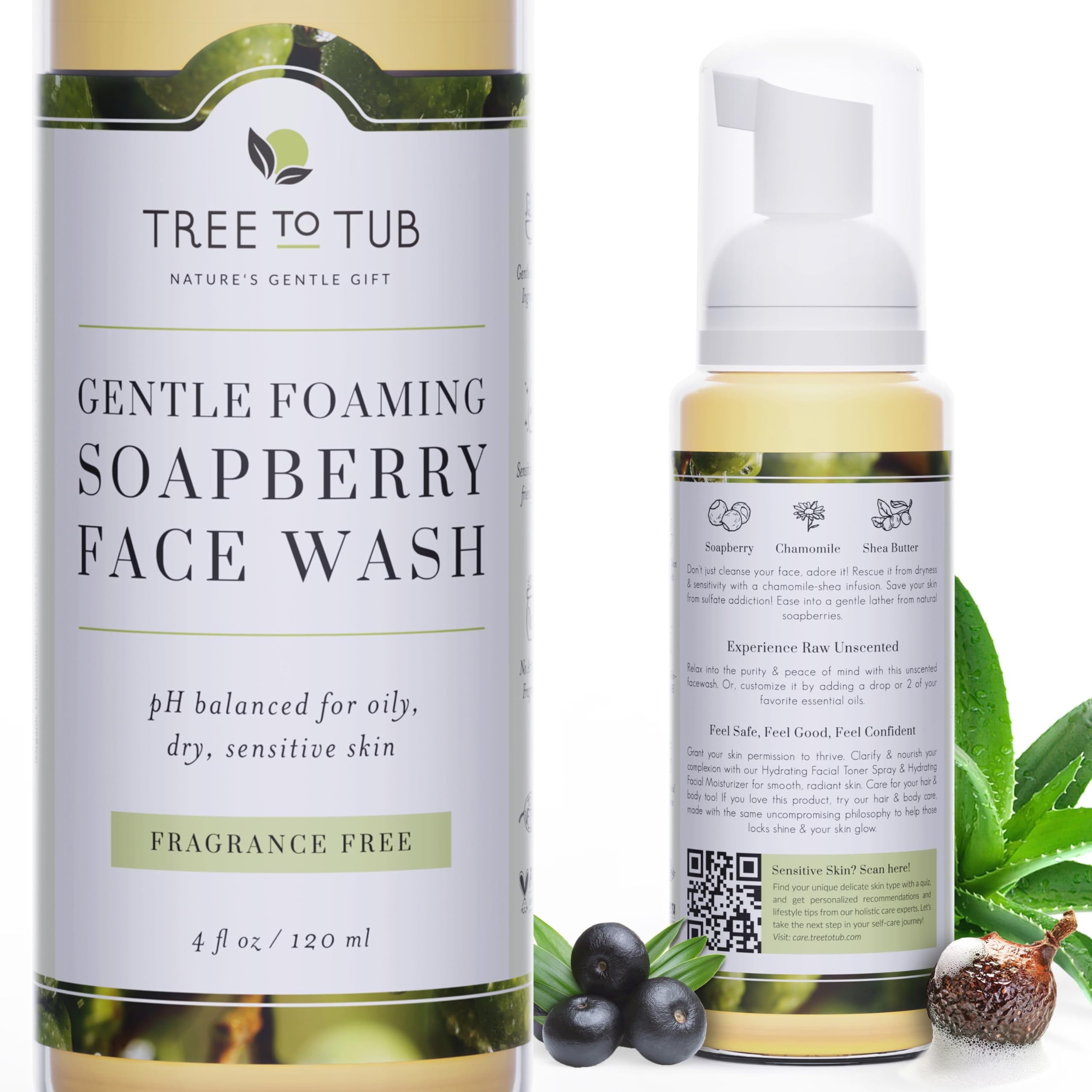Tree To Tub Face Wash - Gentle Cleanser for Dry, Sensitive Skin ...