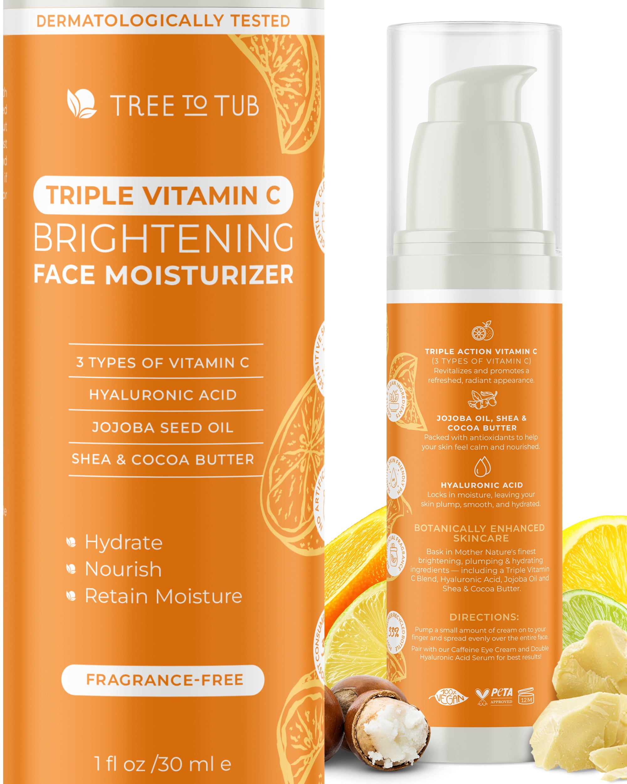 Tree To Tub Vitamin C Face Cream - Triple Action Vitamin C Moisturizer ...