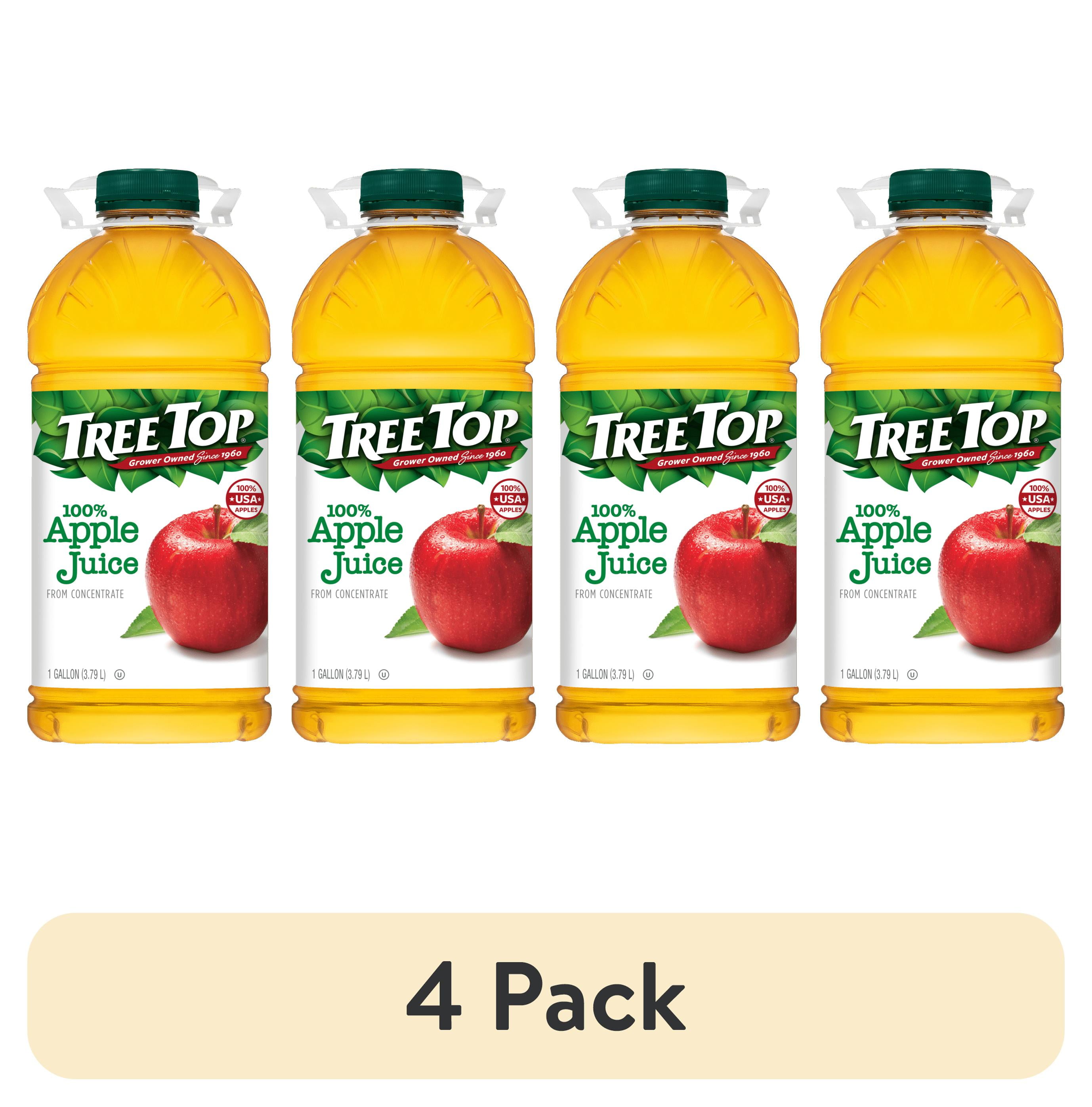 (4 pack) Tree Top 100% Apple Juice, from Concentrate, 1 Gallon ...